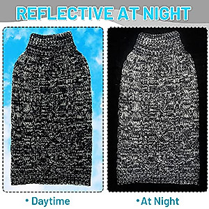 IPRAVOCI Dog Sweater for Small Medium Large Dog - Reflective Warm Fleece Knitwear Pullover Dog Clothes for Winter Fall