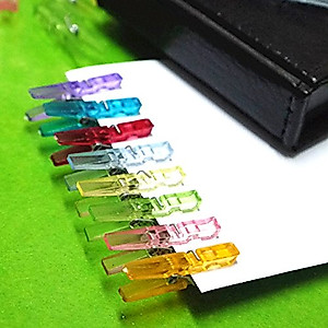 yueton 50pcs Mini Colorful Clear Plastic Clothespins Clip, Clothes Line Clips, Clothesline Utility Clips