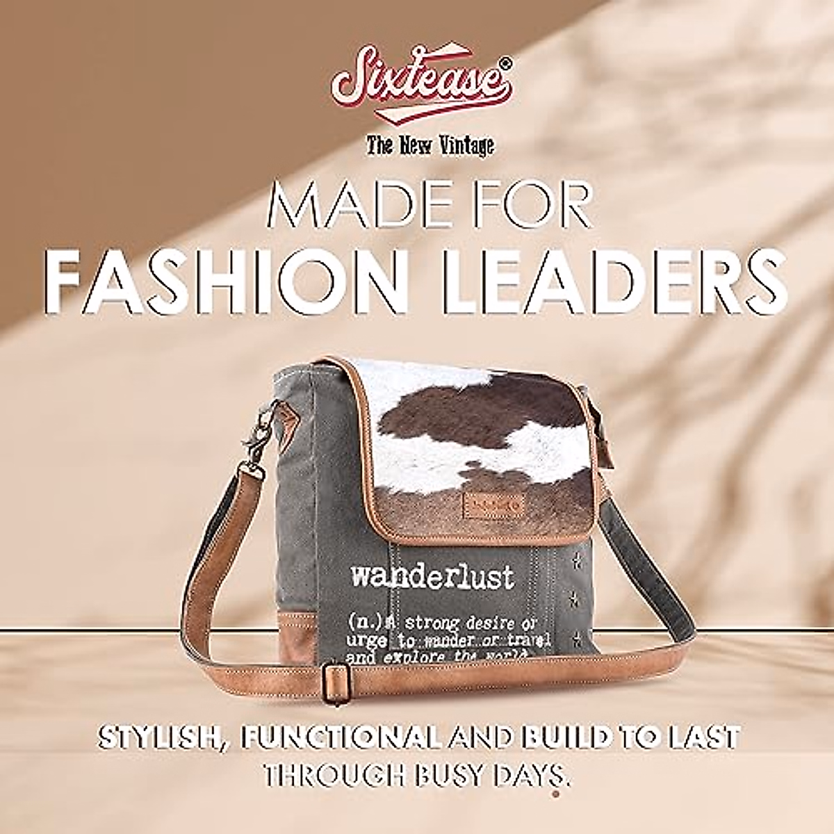 Womens Shoulder Bag by Sixtease - Handmade Vintage Style Bags - Wanderlust