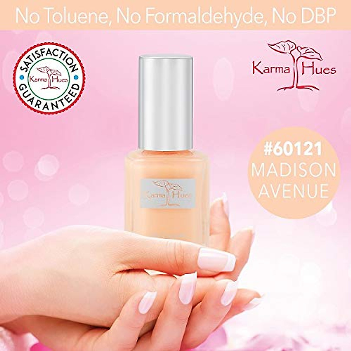 Karma Organic Natural Non toxic Nail polish - Vegan and Cruelty Free Nail Paint for Nail Art - Fast Drying Nail Polish for Women - Long Lasting Nail Polish with Nail Strengthening Formula(MADISON AVE)