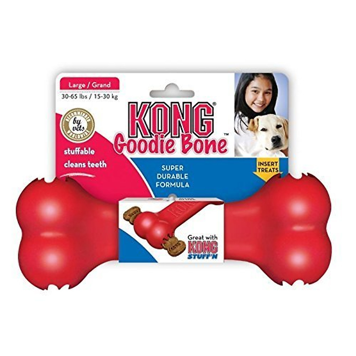 Kong Dog Goodie Bone Red, Medium, (Pack of 2)