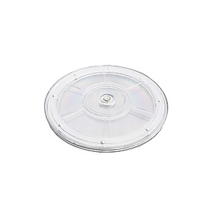 FixtureDisplays® 8" Clear Plastic Spinner Lazy Susan Turntable Organizer for Spice Rack Table Cake Kitchen Pantry Decorating 16973-NF