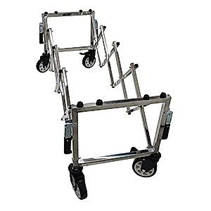 INTSUPERMAI Stainless Steel Funeral Stretcher Truck Church Truck Casket Stand Trolley Cart Fordable Mortuary Supply Coffin Cart