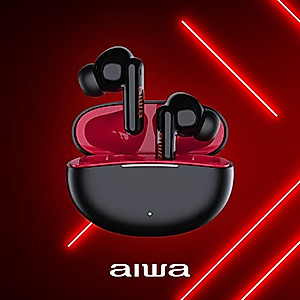 AIWA Prodigy Clear Plus TWS Earphones with ANC ENC and Wireless Charging Wireless Earbuds with Noise Cancelling, Long Lasting Battery, in Ear Headphones with Premium Sound