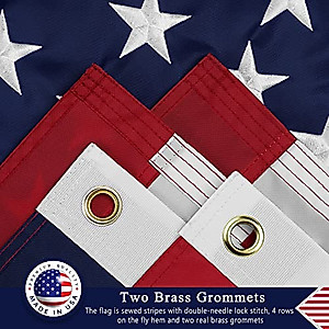 The Top 4x6 ft American Flag for Outside, Deluxe Made USA Flag, Longest Lasting, Heavy Duty 420D Nylon, Embroidered Stars, Sewn Stripes, Brass Grommets, The Best US Outdoor Flags