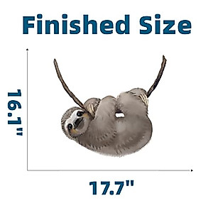 RoyoLam Little Sloth Wall Decal Nursery Animal Wall Sticker Removable Peel and Stick Waterproof Wall Art Decor Stickers for Kids Baby Classroom Living Room Playing Room Bedroom