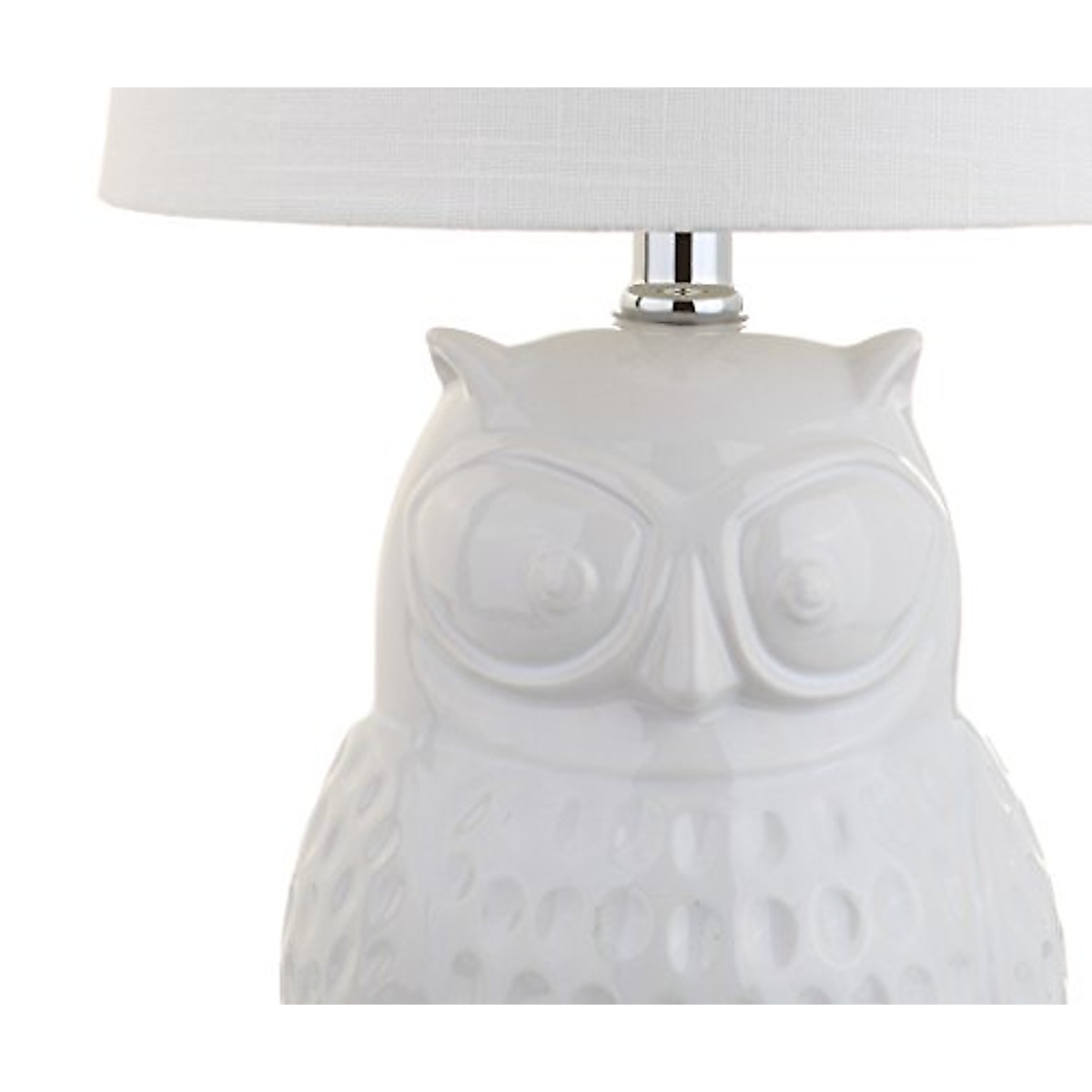 JONATHAN Y JYL1026A Hoot 20.5" Ceramic Mini LED Table Lamp, Cottage, Transitional, Modern, Elegant, Office, Living Room, Family Room, Dining Room, Bedroom, Hallway, Foyer, White Owl