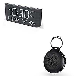 Digital Wooden Alarm Clock with Dual Alarm,Weekday/Weekend Mode,Adjustable Volume,Humidity & Temperature Detect,2-100% Dimmer,12/24H,Snooze,2 USB Chargers,Battery Backup, Loud Alarm Clock for Bedroom