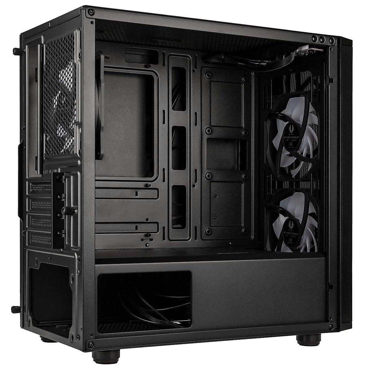 BitFenix Nova Mesh mATX (Micro ATX, Mini ITX) High Airflow PC Gaming Case ARGB Edition Black, 3 x ARGB Fans Pre-Installed, 240mm AIO Support at Top, GPU Length Support Up to 345mm (Micro ATX Black)