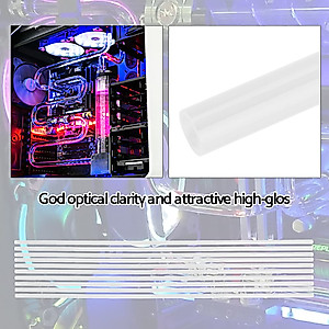 1000MM 10,20x14MM Water Cooling Tube, PETG Colorful Acrylic Water Cooled Pipe Fitting for Computer Color & Quantity Optional Transparent 10pcs