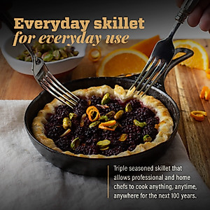 Lodge Blacklock 7" Triple Seasoned Cast Iron Skillet - Preseasoned Cast Iron Skillet Pan - Easy Cleanup - Lightweight Design - Cast Iron Cookware - Premium Cast Iron Skillets