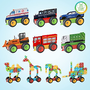 290PCS Building Toys, 3D STEM Learning Toys with Electric Creative Mosaic Drill Toys Set Building Blocks, DIY Educational Construction Engineering Screwdriver Tool Set Gift for Kids Boys Girls Aged 3+