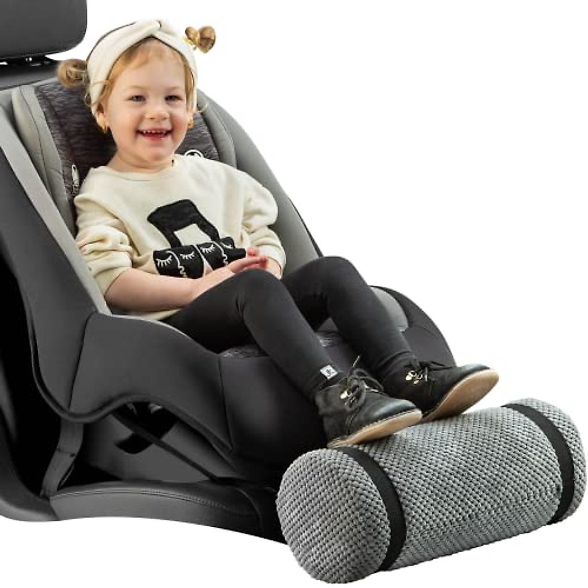 Car Seat Foot Rest for Kids | Car Seat Accessories | Leg Rest for Car Seat Kids | Car Foot Rest | Adjusts to Any Carseat Or Toodlers Booster Seat-Grey by SWANOO