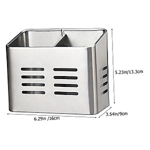 Angoily Stainless Steel Chopstick Holder Bar Table Chopsticks Racks Utensil Drying Rack Basket Straw Dispenser Metal Stand Metal Chopsticks Utensil Holder Pipette Multifunction