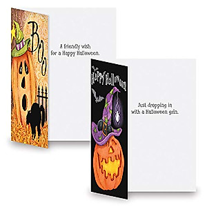 Current Happy Haunting Halloween Greeting Cards Set - Themed Holiday Card Variety Value Pack, Set of 12 Large 5 x 7-Inch Cards, Assortment of 6 Unique Designs, Envelopes Included