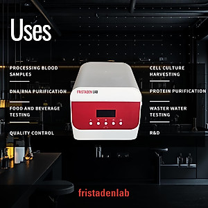 Fristaden Lab Digital Centrifuge | Highest Capacity in Its Class (300 mL) | USA Company | 10-4000 RPM | Precision Control