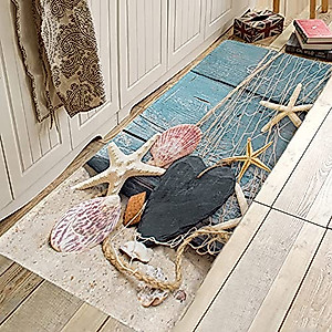 OPLJ Cobblestone Floor mats Bedroom Kitchen Bathroom Non-Slip Carpet Novelty Printed Carpet Home Decoration mat A15 60x180cm