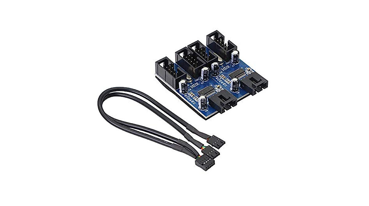 Motherboard USB 9 Pin Header Hub - Extend 1 to 4 Ports