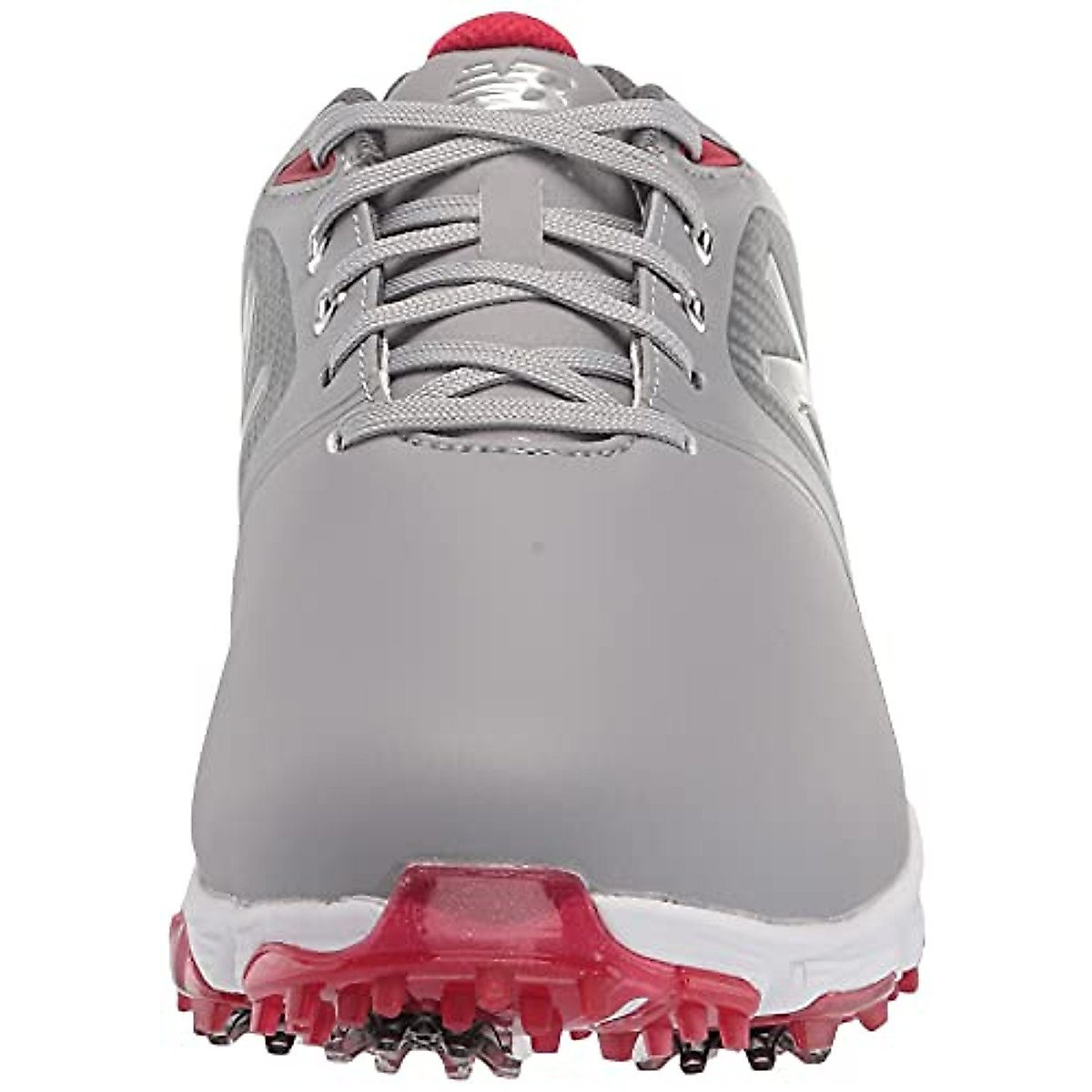 New Balance Men's Striker v2 Golf Shoe, Grey/Red, 9
