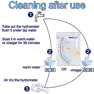 Abnaok Salinity Tester, Sea Specific Gravity Test for Fish Tank Pond Water Saltwater Freshwater, Accurate Automatic Hydrometer