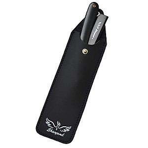 Adjustable Straight-Edge Barber Razor Salon Quality Cut Throat ShavettePerfect Straight Edge Razor Beard Kit,Durable Barber Razor Kit with 10 Double-Edge Straight Razor Blades,Straight Razor