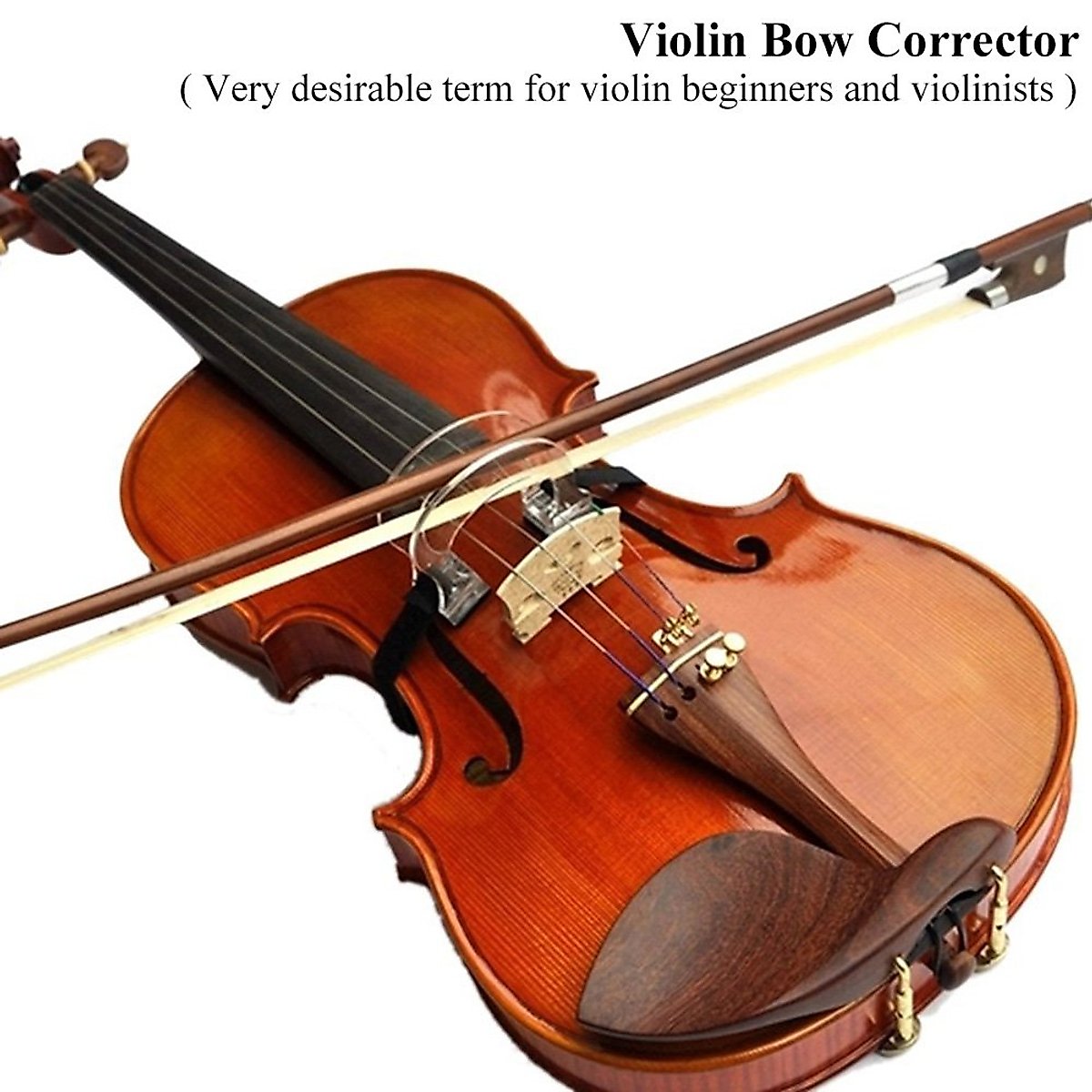 Violin Bow Collimator 1/8 4/4 / 1/2 4/4 Violin Bow Corrector Guiding Tool for Beginner Training Practice(1/2 4/4)