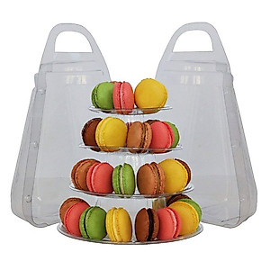 SM SunniMix 2pcs Tier Lightweight Macaron Tower Display Carrying Case