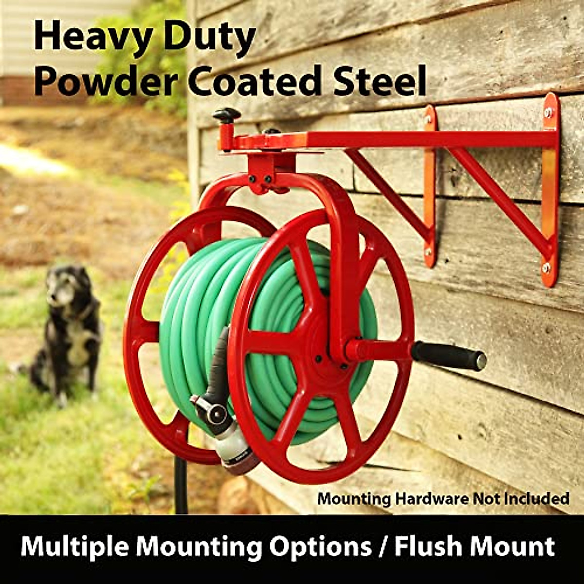 Liberty GARDEN 713 Revolution Multi-Directional Garden Hose Reel, Red