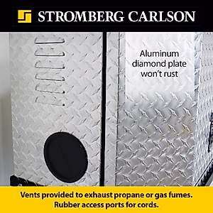 Stromberg Carlson Gen Secure Generator Box - Storage for Your Items - Anti-Theft, Propane Ventilation, and Trailer Ready - Bolts to CC-255 Tray - A-Frame 4” Square Bumper Adapters Coming in 2024