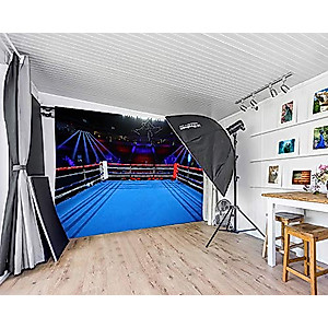 LYLYCTY 7x5ft Photography Backdrops for Boys Birthday Party Boxing Ring Backgrounds Dorm Decorations Backdrop for Men Portrait Backdrops Photo Booth Props BJZYLY6