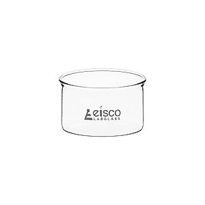 EISCO Crystallizing Dish, 60ml - Flat Bottom, No Spout - Borosilicate 3.3 Glass - Laboratory, Kitchen, Crafts