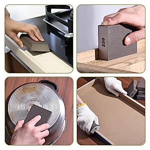 Bates- Sanding Sponge, 18 pcs, 60/80/100/120/180/220 Grit Assortment, Washable and Reusable, Sandpaper Block, Sanding Blocks for Wood, Sanding Pad, Drywall Sanding Block, Drywall Sanding Sponge