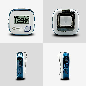 GOLFBUDDY Voice 2S+ Talking GPS Rangefinder, Clip on Hat Golf Navigation, Slope Mode on/Off, 18 Hours Battery Life, Shot Distance Measurement, Preloaded with 40,000 Courses Worldwide (Blue)