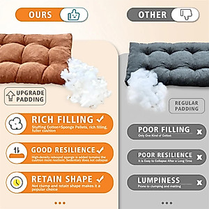 Custom Bench Cushions,4" Thick Non-Slip Tufted Bench Cushion for Indoor Furniture,Outdoor Swing seat Cushions,Memory Foam Bench Seat Cushions,Water Resistant,Piano Garden Patio Pads