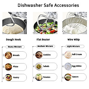 Kitchen in the Box Stand Mixer, 900W 8.5 QT Kitchen Electric Mixer, 10-Speed Large Capacity Tilt-head Food Mixer with Dough Hook, Wire Whip, Flat Beater & Splash Guard (Silver)