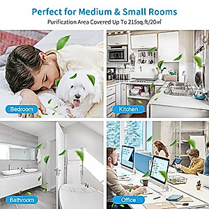 Plug in Air Purifier, Portable UV Air Purifier for Viruses and Bacteria, Keep Air Clean for Bedroom, Kitchen, Bathroom, Pet Area, Small Rooms