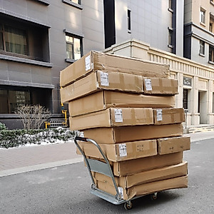 Folding Platform Trucks,Rolling Flatbed Cart Dolly for Easy Transportation Heavy Industrial Platform Hand Trucks, Garage Warehouse Moving Truck,Heavy Duty Platform Trolley with Rubber W(Size:60x40cm)