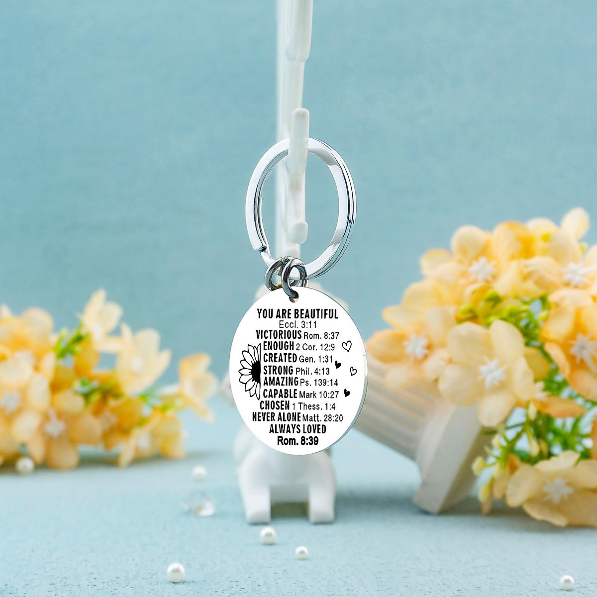 igvean Christian Gifts Keychain for Women Bulk Religious Gifts Bible Verse Gift Inspirational Christian Gifts for Female Friends You Are Inspiration Present Christmas Gifts for Her