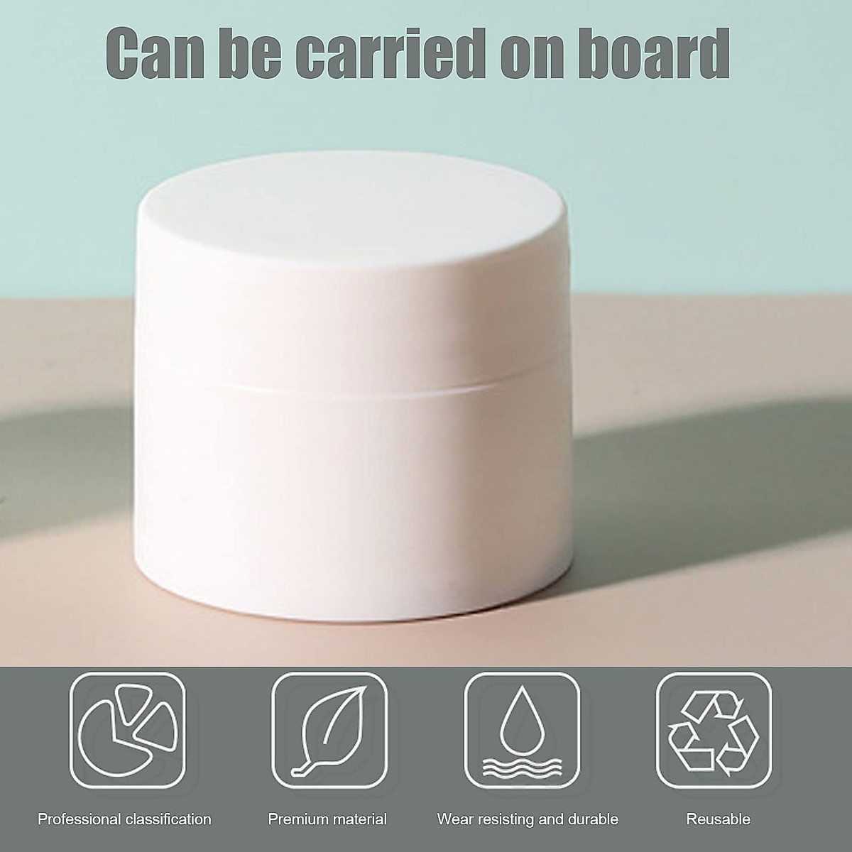 10Pcs Empty Cream Jars, Portable Refillable Leak Proof Cosmetic Cream Jar for Face Cream Lotion