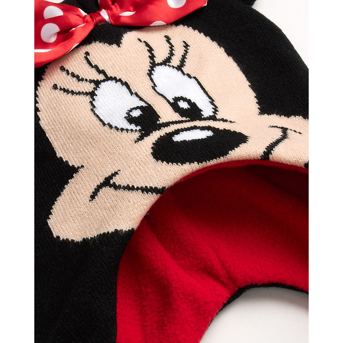 Disney Girls Minnie Mouse and Vampirina Winter Hat and 2 Pair Mitten or Glove Set (Toddler/Little Girl), Size Age 2-4, Red Minnie Mittens 2-4