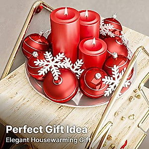 BENOLDY 3 Tier Christmas Tree Gold Stainless Steel Design Floating Shelf - Luxury Pine Wood Shelves, Modern Wall Rack for Bedroom, Living Room Decor & Multipurpose Organizer Stand