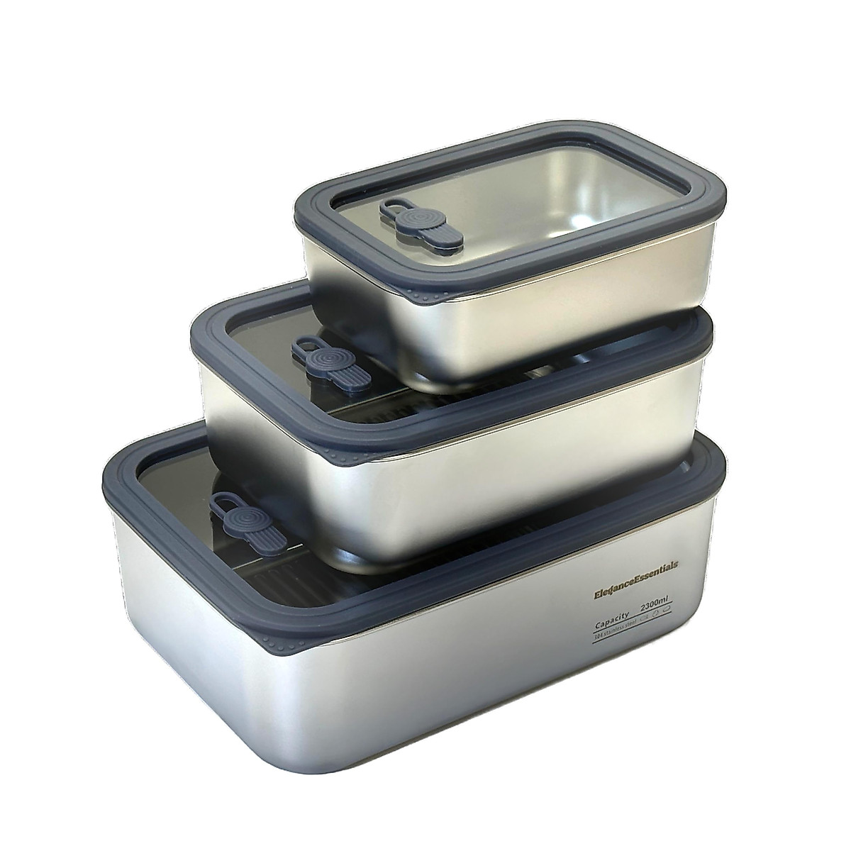 EleganceEssentials Stainless steel food storage containers leak proof & airtight lids for Kitchen,stainless steel bowl,meal prep lunch box,freezer and microwave safe (Blue)