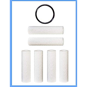 CFS COMPLETE FILTRATION SERVICES EST.2006 CFS Compatible with WHKF-GD05, 3M AP110 Filter, Grooved 5 Micron Water Filter Cartridges Set of 6, O-ring for WHKF-DWHV, WHKF-DWH, WHKF-DUF