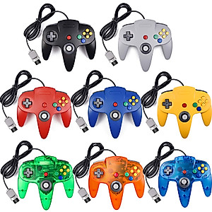 3 Pack Classic N64 Controller, suily Retro N64 Gaming Wired Gamepad Joystick Controller-Plug & Play (Non USB Version)