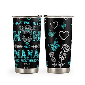 20oz Blue Birthday Gifts for Women, Mom, Grandma, Nana - Gifts for Women Birthday Unique - Inspirational Gifts for Women Tumbler Cup with Lid, Double Wall Vacuum Insulated Travel Coffee Mug