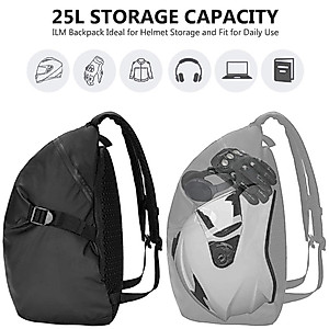 ILM Motorcycle Helmet Backpack Large Capacity Waterproof Lightweight Storage Bag with Reflective Stripe Model MB01