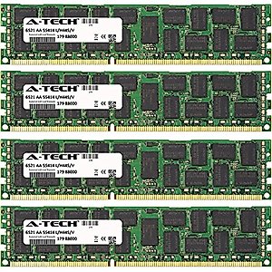 A-Tech 128GB KIT (4 x 32GB) for Dell PowerEdge Series M520 M620 R620 R720 R720xd R820 R910 T320 T420 T620. DIMM DDR3 ECC Registered PC3-8500R 1066MHz Quad Rank Server RAM Memory. Genuine Brand