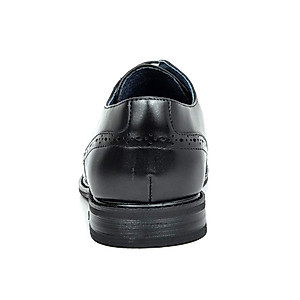 Bruno Marc Men's Prince-16 Black Leather Lined Dress Oxfords Shoes Size 9 M US