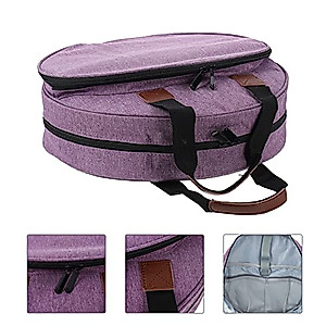 Embroidery Storage Carrying Bag Case: Portable Sewing Hoops Bag Cross Stitch Tools Kits Supplies for Embroidery Project Crochet Hooks Needles Yarns