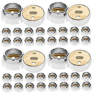 Alipis 40 Pcs Heavy Duty Brackets Heavy Duty Shower Curtain Rod Shower Curtain Holder Socket Holder Closet Rods Shower Curtain Rod Holder Shower Rod Holders for Wall Rod Bracket Silver